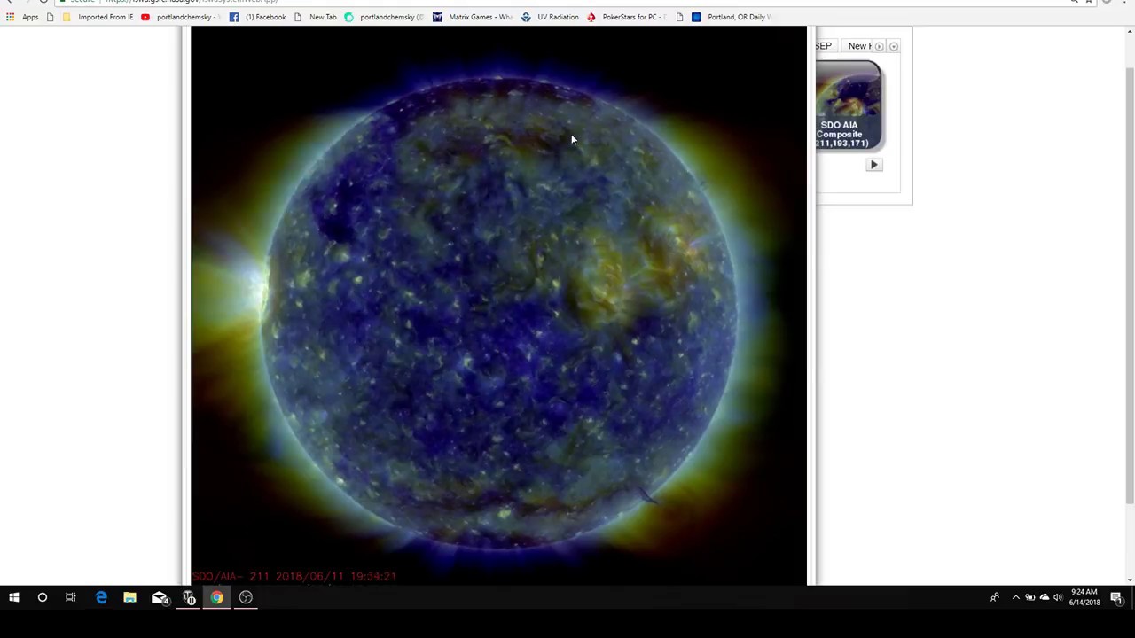 Sun, Earth June 14 2018 - YouTube