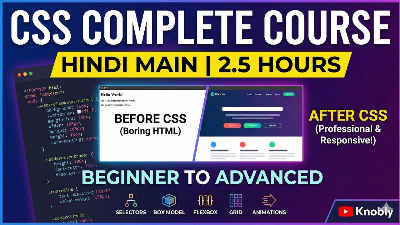 CSS Tutorial for Beginners | Complete CSS with Project, Notes & Code ...