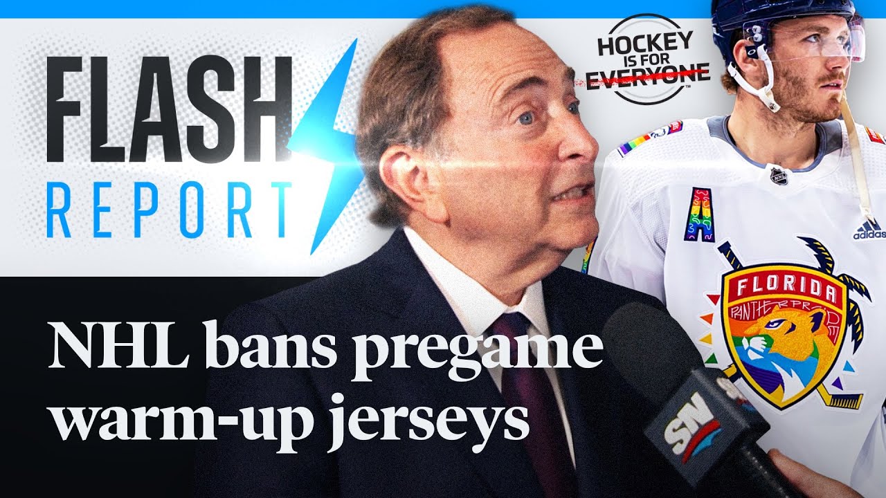 FLASH: NHL Bans All Pregame Warm-Up Jerseys - YouTube