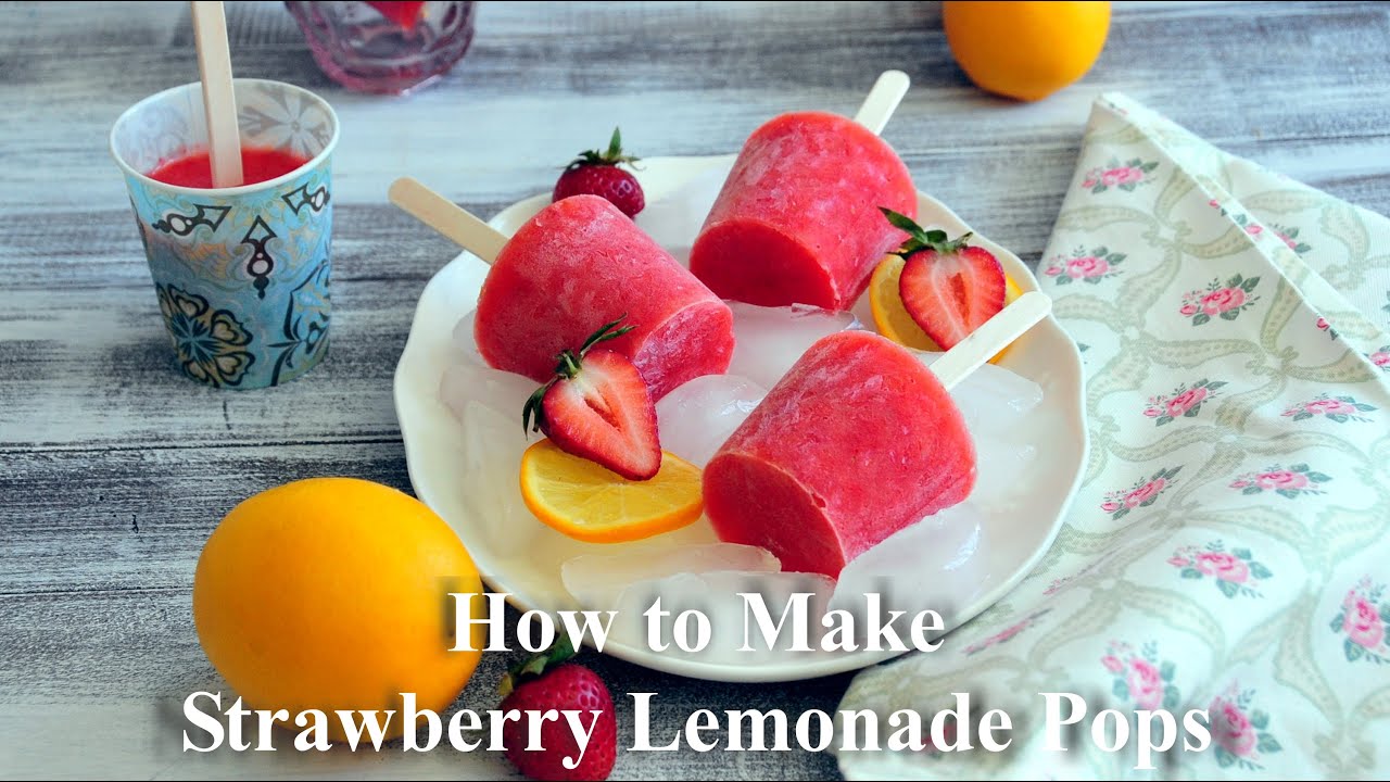 How to Make Strawberry Lemonade Pops - YouTube
