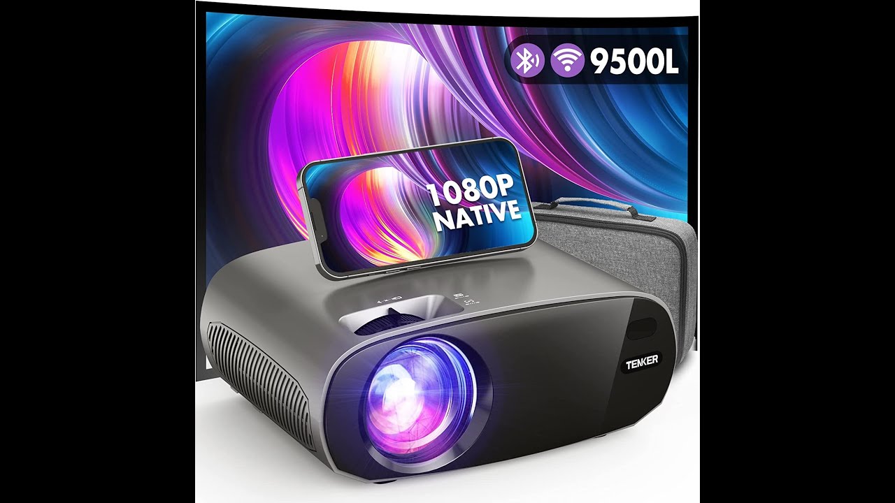 TENKER BL49 Review, Pros & Cons - WiFi Bluetooth Projector - YouTube