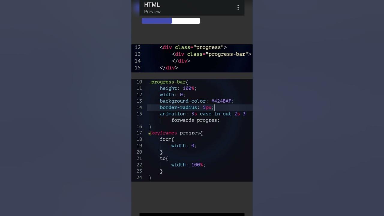 How To Make Progress Bar Using HTML AND CSS. #coding #learnhtml5andcss3 #htmlcss - YouTube