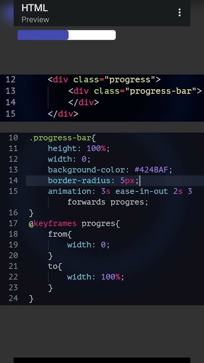 How To Make Progress Bar Using Html And Css Coding Learnhtml5andcss3 Htmlcss Youtube