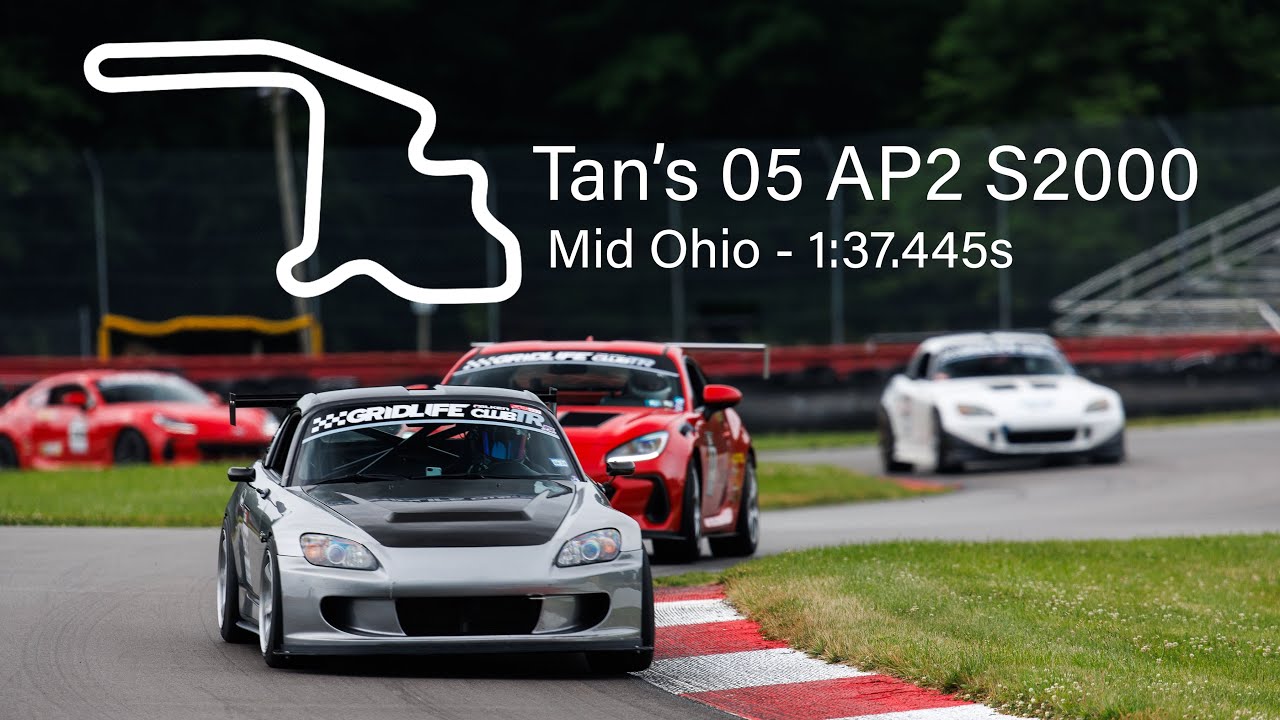 Mid Ohio - 1:37.445s - 2005 Honda S2000 - Gridlife ClubTR - YouTube