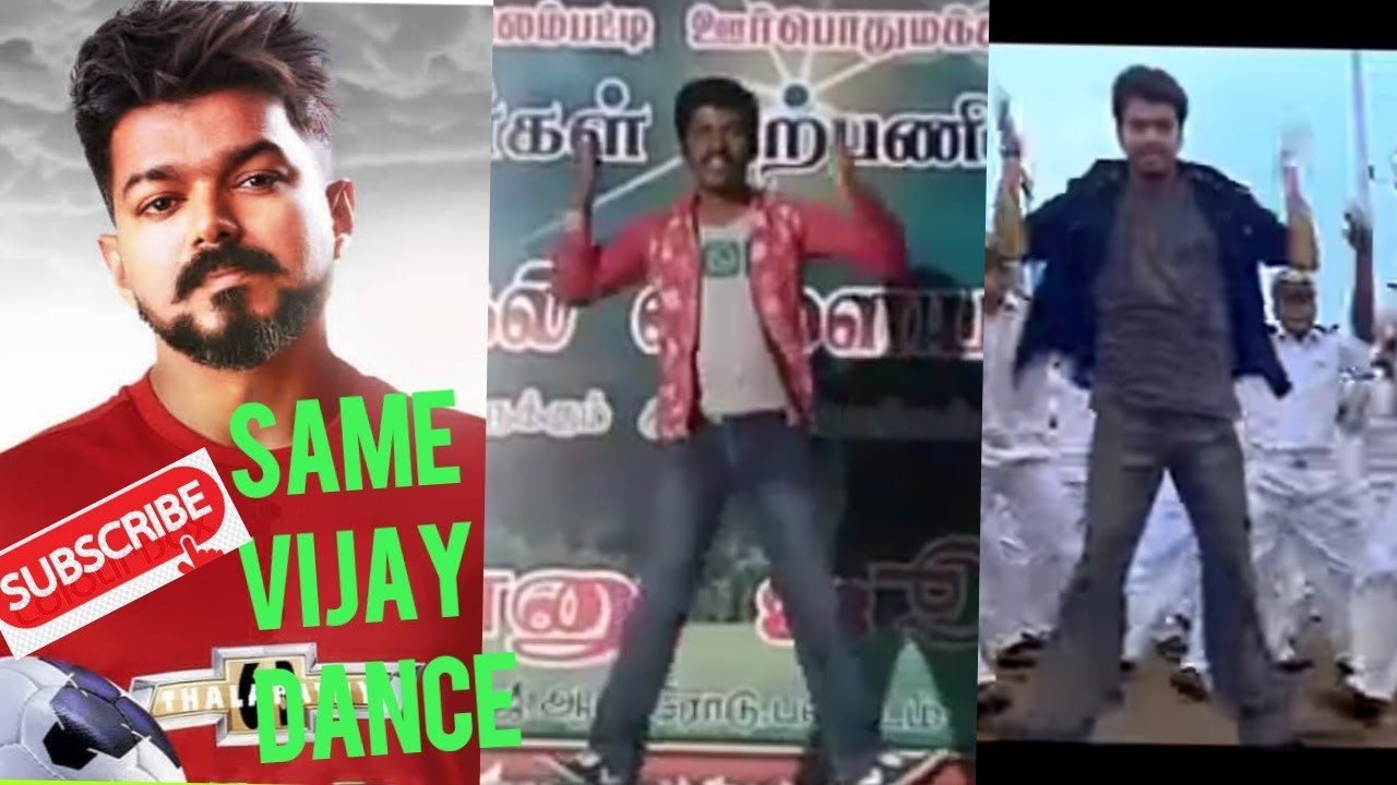Vijay and Vijay fan dance same moment - YouTube