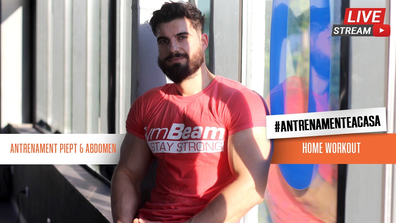 Home workout l Antrenament pentru piept și abdomen acasă l Andy Constantin - YouTube