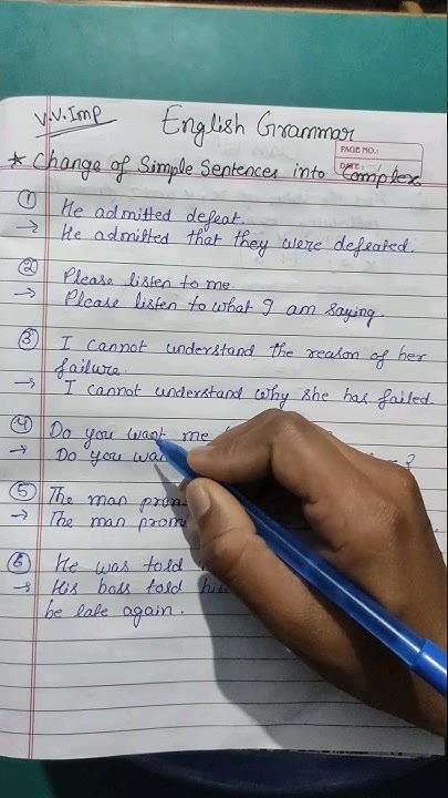 Transform sentences/ change simple sentences into complex/ English grammar #short #shorts # ...