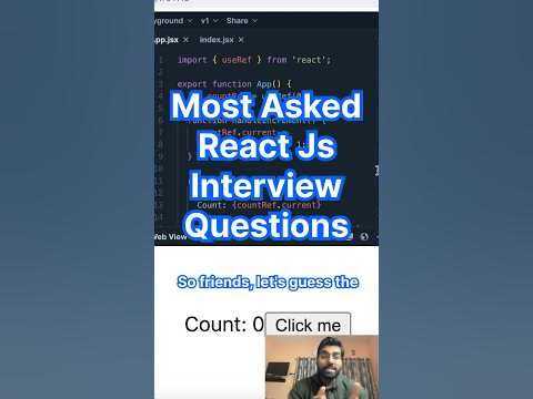 Most asked React interview questions #shorts #javascript #react #coding ...