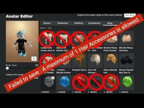 THE WORST AVATAR EDITOR UPDATE! 1 HAIR ACCESSORY ONLY? [HOW TO FIX IT ...