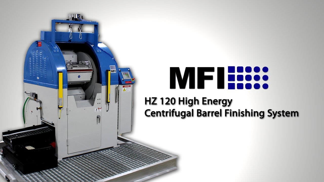 Mass Finishing, Inc. HZ-120 Centrifugal Barrel Finishing Machine - YouTube