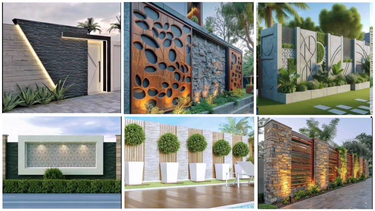 Boundary wall design ideas for house |Compound wall design ideas | Home ...