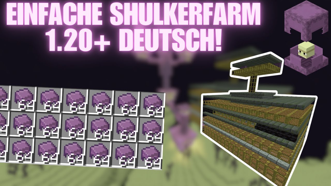 🔥1400 Shulker Shells Pro Stunde! Einfache Shulker-Farm bauen (Tutorial ...