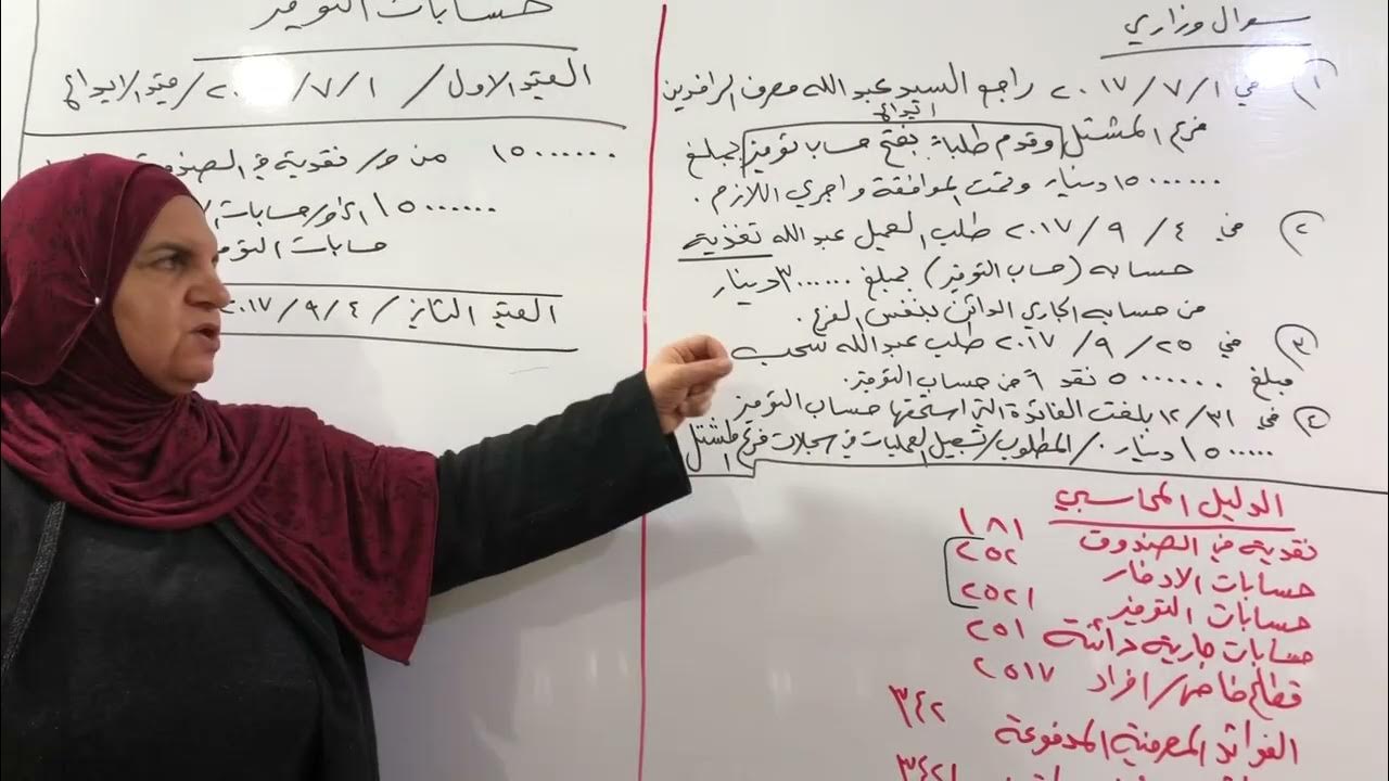 حسابات التوفير محاسبة المنشأت الست نداء محمد اديب السادس تجاري