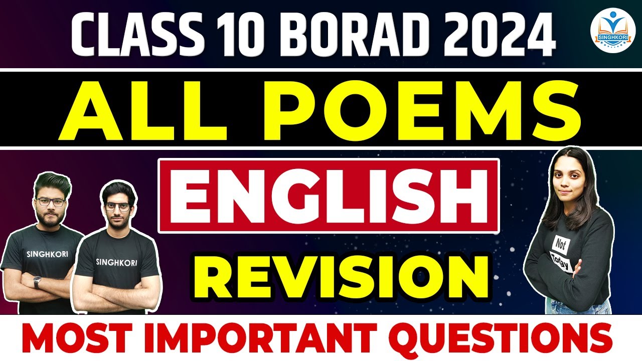 Class 10 Board 2024 | ALL POEMS ENGLISH REVISION | POEMS IN ONE CLASS ...