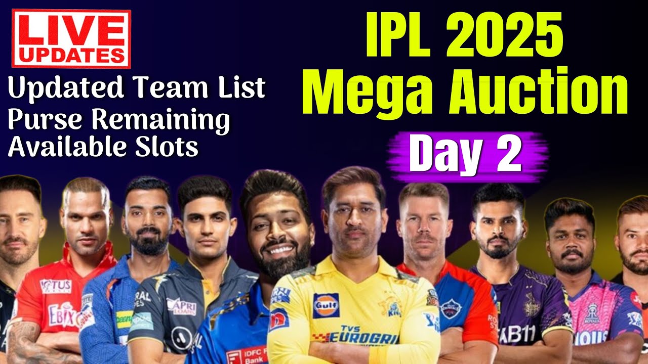 IPL Mega Auction 2025 live update | IPL Auction Day 1 | Updated Team ...