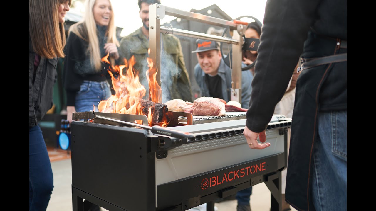 Blackstone Bronco Open Flame Grill - YouTube