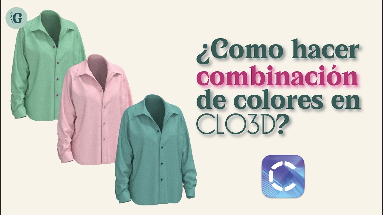 ¿Cómo hacer combinaciones de color en CLO3D? - Aprender CLO3D - YouTube