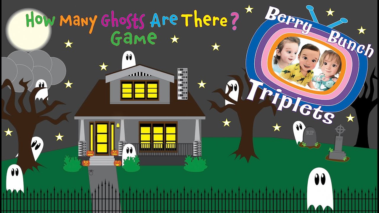 Halloween Games - How Many Ghosts Are There? - Fun Counting and Color ...