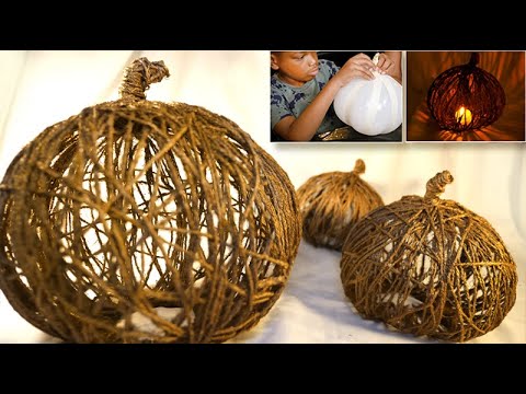 Golden Rope Pumpkins | DIY - YouTube