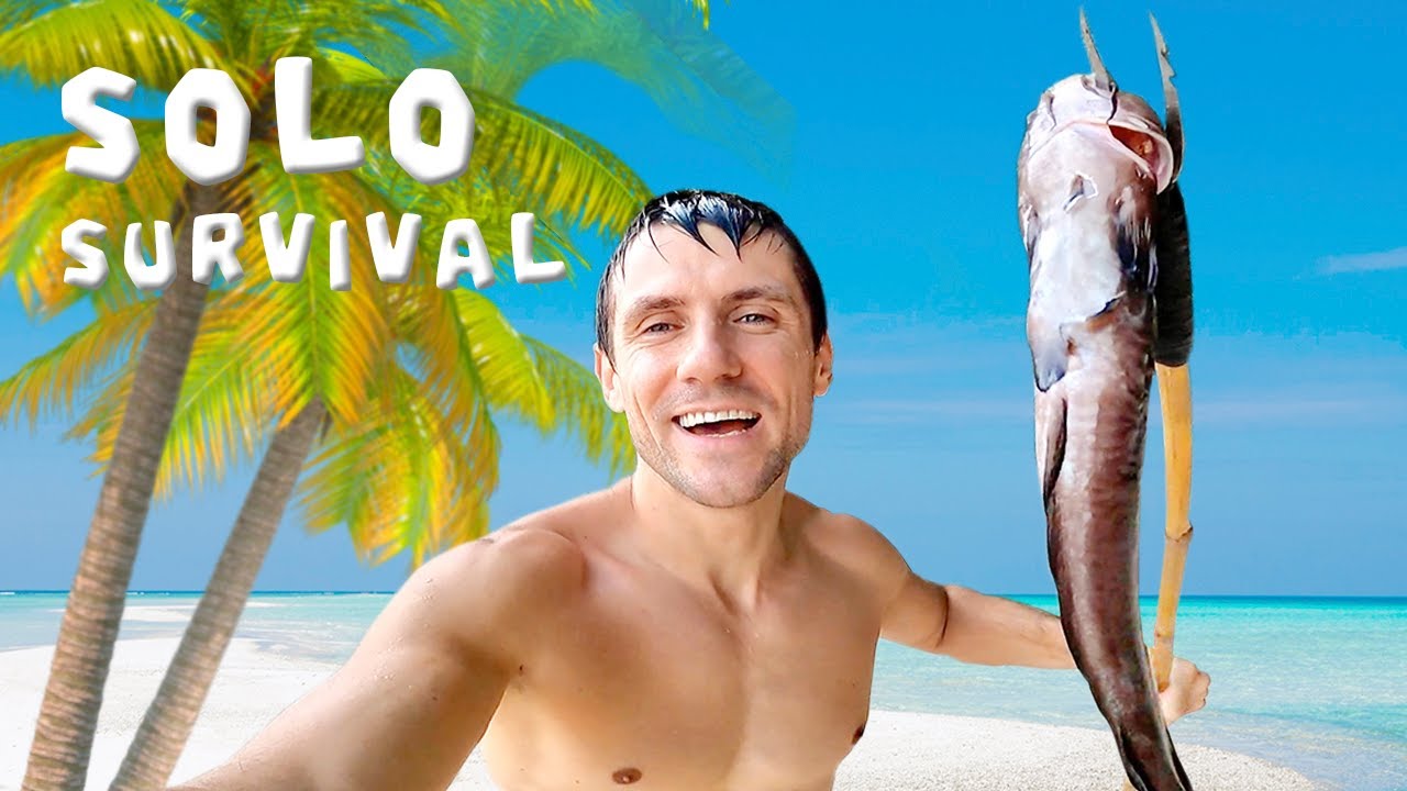 SOLO SURVIVAL On Remote Mangrove Island With primitive Hand Spear Ep.19 ...