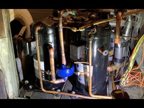 Two Compressor Changeout in a Water Source Heat Pump - YouTube