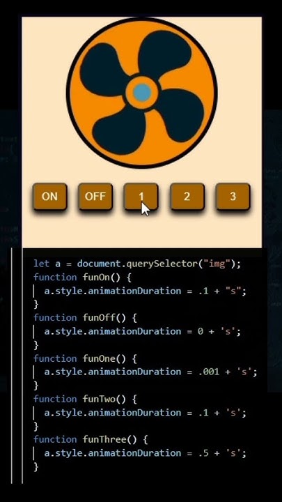 creating a fan with HTML CSS and JavaScript #htmlcss #css #webdevelopment - YouTube