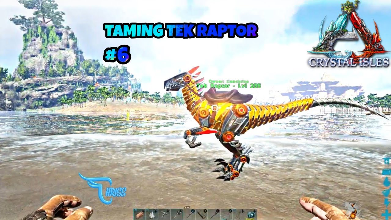 TEK RAPTOR LOCATION AND EASY TAME #6 || ARK CRYSTAL ISLES PLAY IN ...