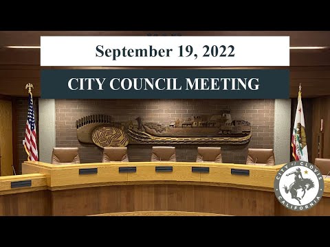 City of Clovis Council Meeting - September 19, 2022