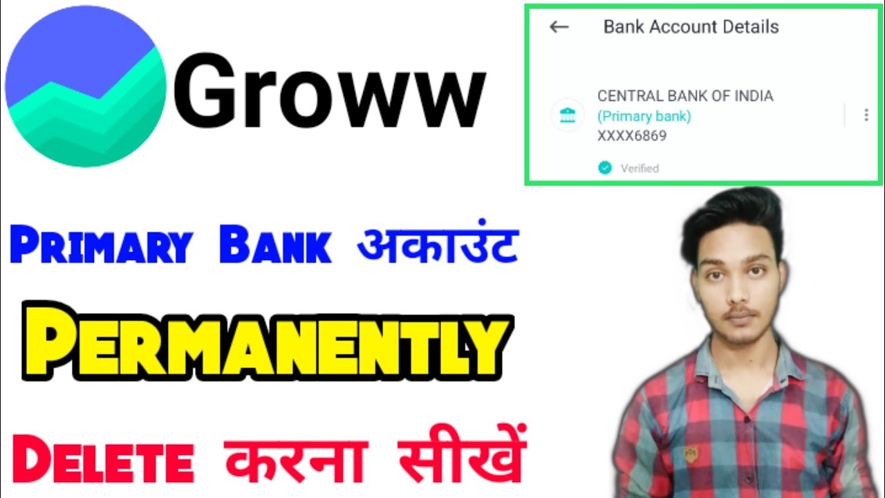 Bank account number delete groww app | delete bank account in grow app ...