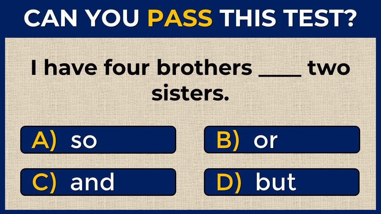 Conjunctions Quiz: Can You Pass This Test? | #challenge 3 - YouTube