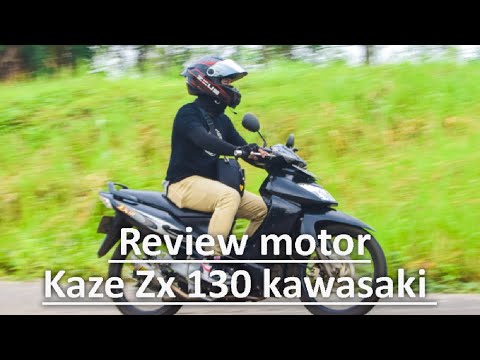 Review Kaze Zx 130 kawasaki 🔴 motor bebek gambot kawasaki - YouTube