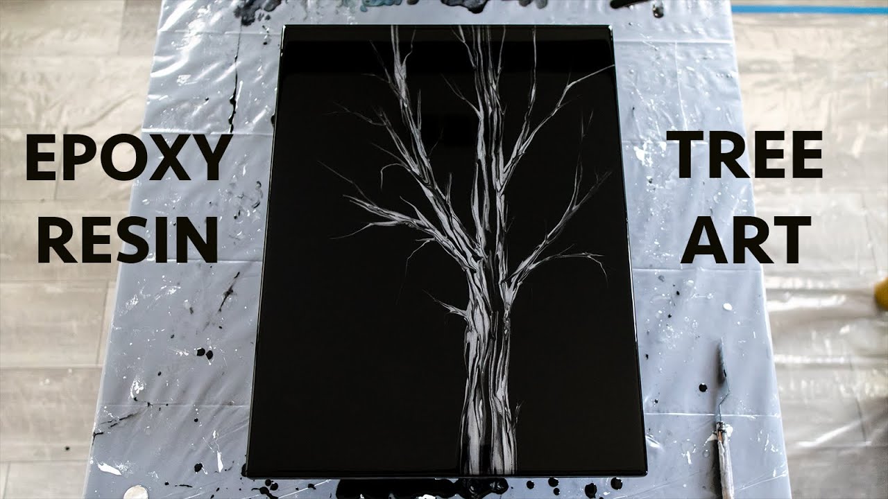 EPOXY RESIN TREE PAINTING ART - YouTube