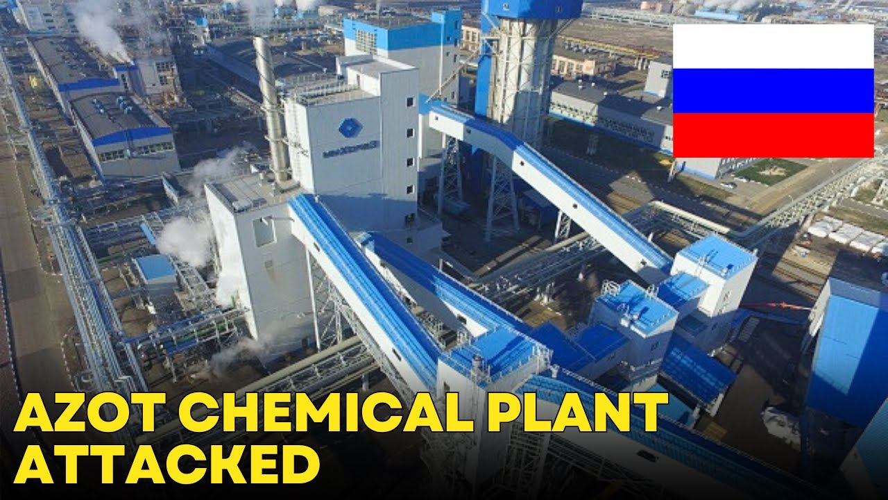Drones attacked Azot chemical plant again - YouTube