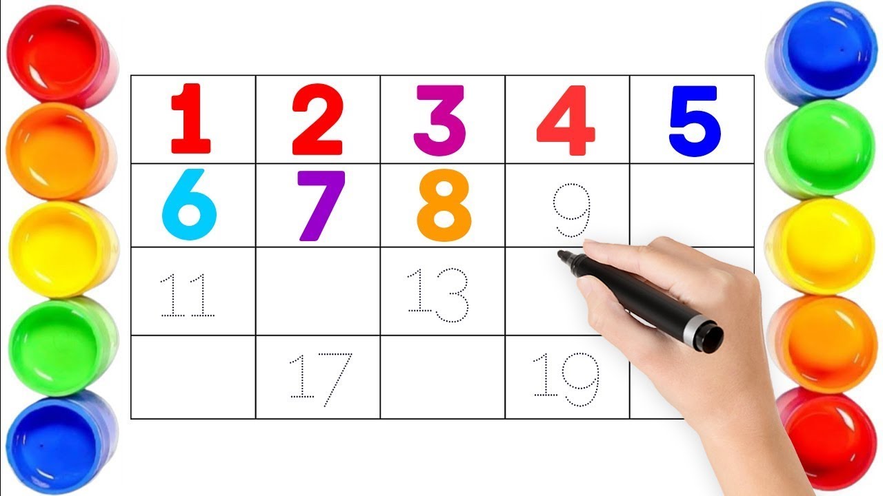 1 To 20 Counting l One Two Three l 123 Numbers Name l 1 To 20 gona l ...