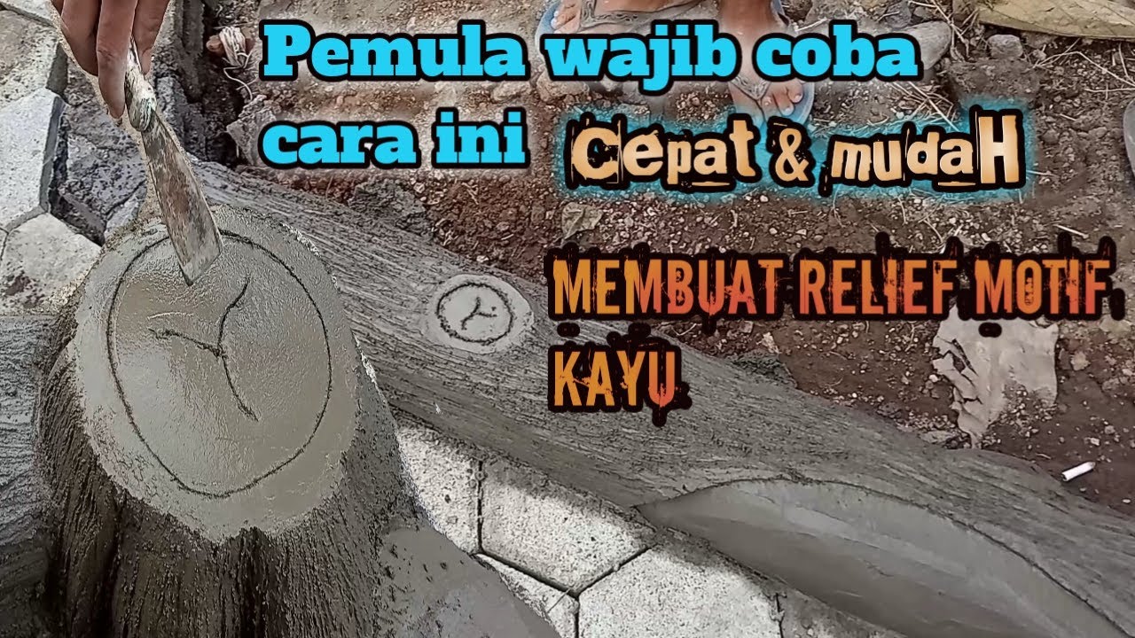 Cara membuat relief motif kayu gak pakai lama - YouTube