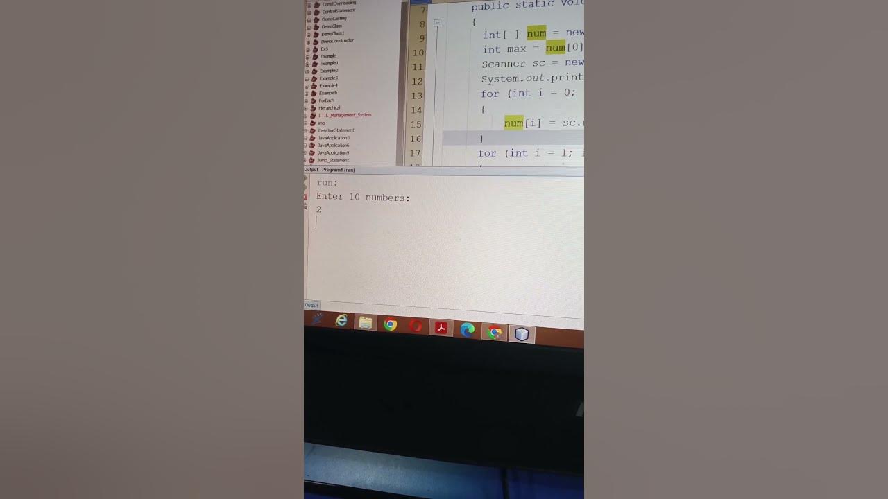 Program:- Write a java program to determine maximum from given 10 numbers. #javaprogramming ...
