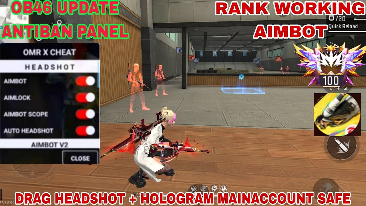 Free Fire Ob46 Auto Headshot Panel🎯🌠OMR cheat v28 VIP Panel ‼️ Antiban ...