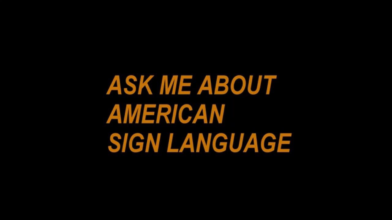 Welcome to American Sign Language with Mrs. Holesapple - YouTube