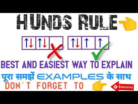 Hund's Rule :Easy way to explain. With example also. - YouTube