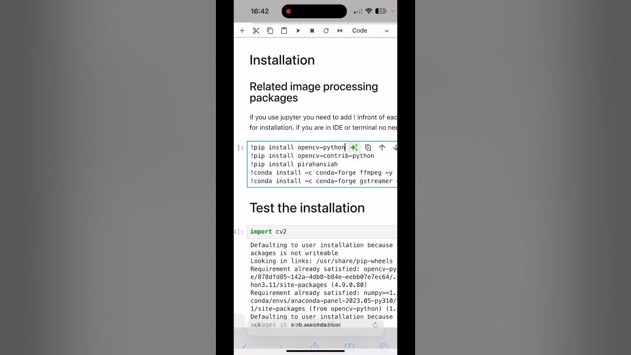 install opencv , ffmpeg , gstreamer inside Jupyter notebook - YouTube