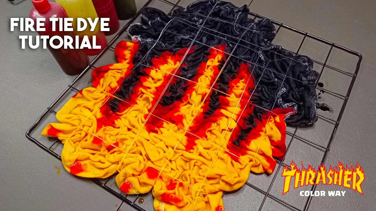 Trasher Inspired Fire Flame Pattern Tie Dye Tutorial by Tali at Kulay ...