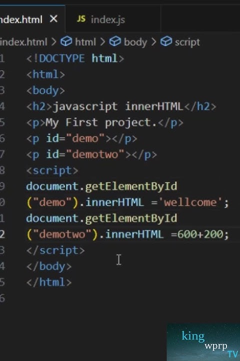 Javascript Innerhtml Usejavascript Javascripttutorial Javascriptprojects 