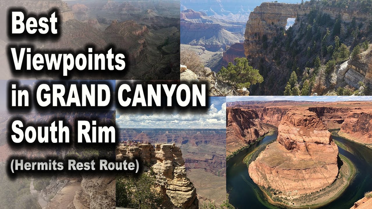 Best Viewpoints in Grand Canyon South Rim - Hermits Rest Route - YouTube
