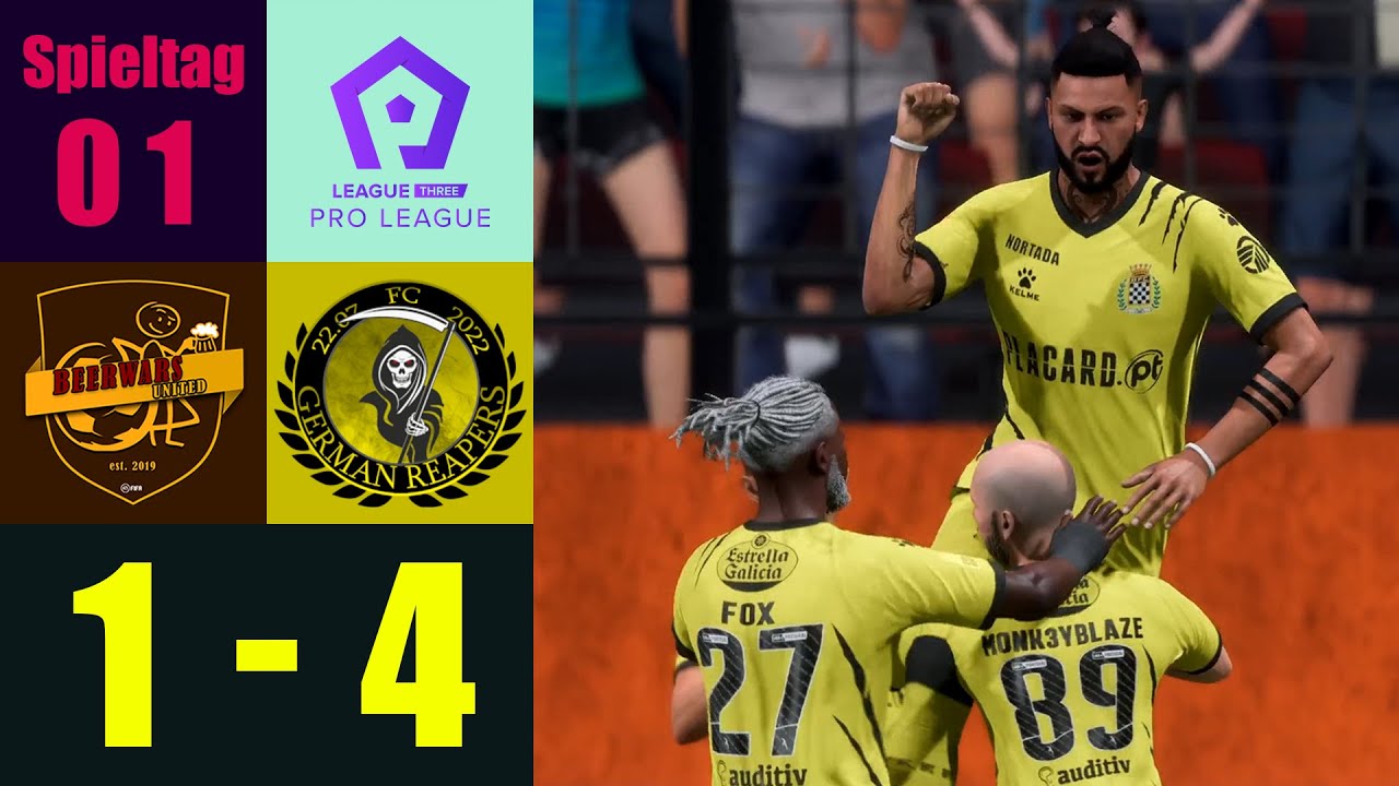 1. Spieltag - Beerwars United vs. German Reapers FC | ProLeague THREE ...
