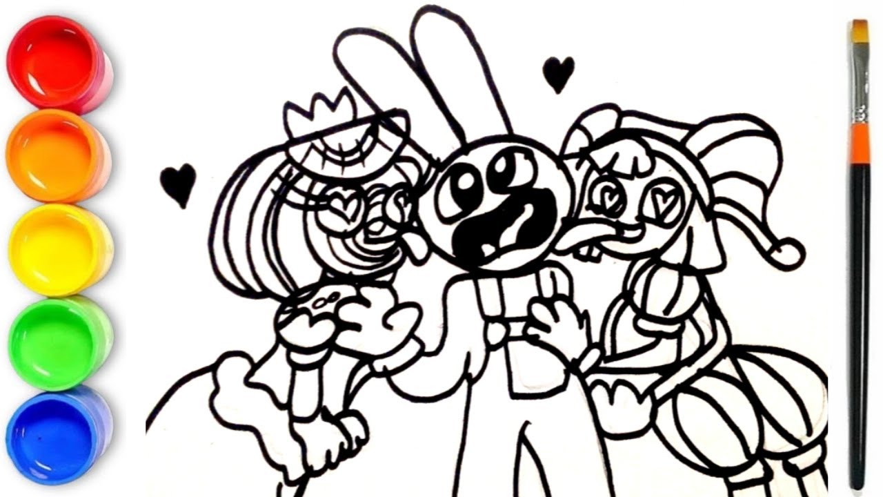 How to draw The Amazing Digital Circus | Jax, Candy Princess, Pomni ...