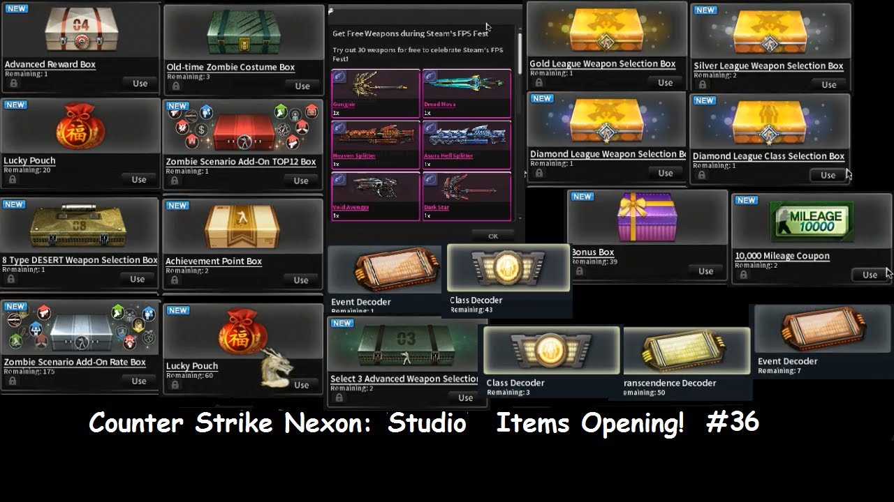 [CSNS/CSNZ] Counter Strike Nexon: Studio Items Opening #36 - YouTube