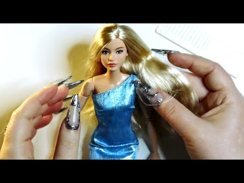 ASMR Barbie Looks 23 Unboxing 🎀 Tapping, Scratching, Hair Brushing ...