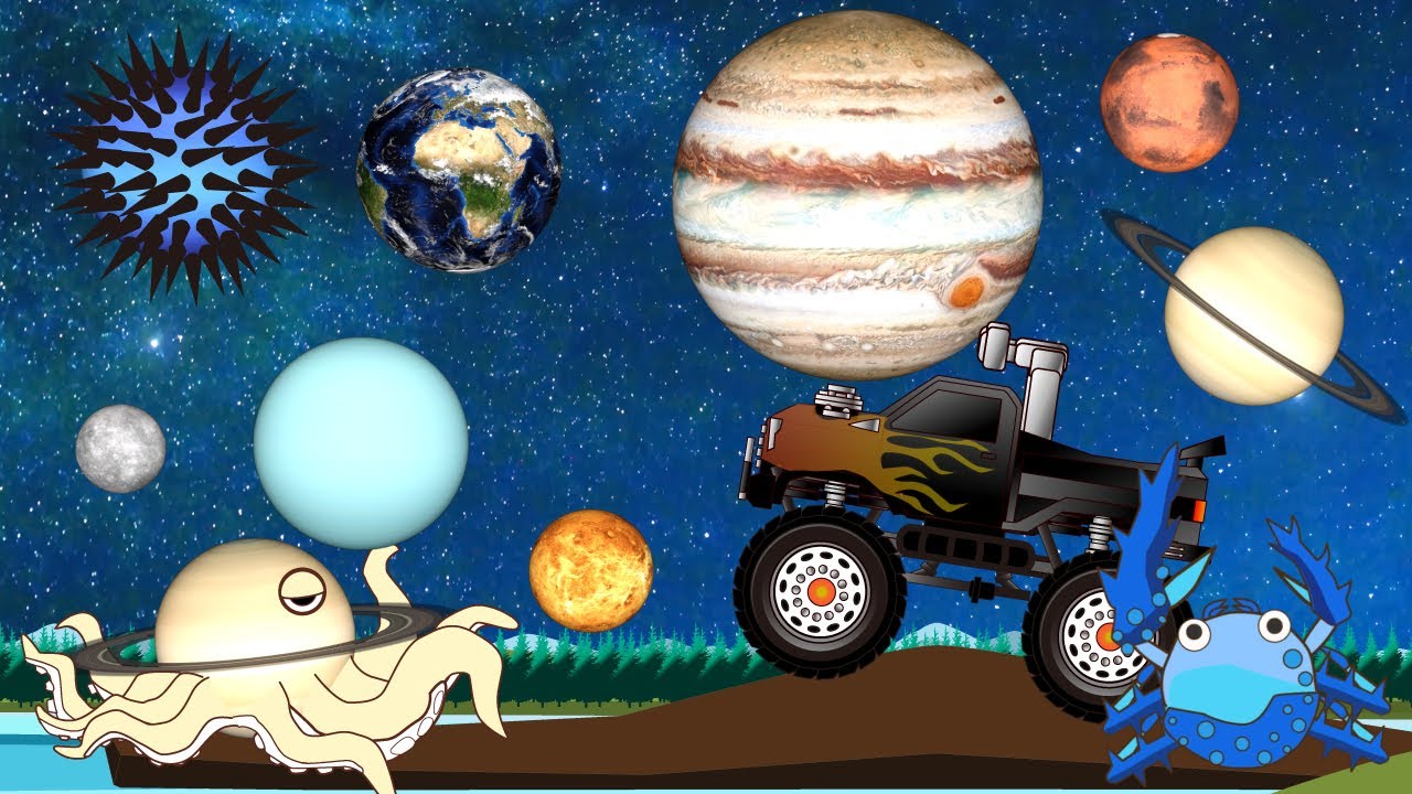 Solar System planets to help by fishing Funny Planet comparison Game ...