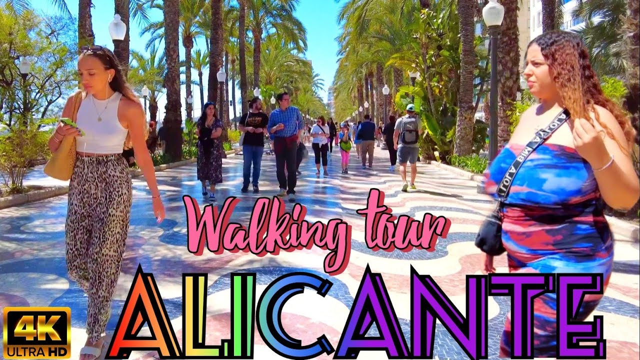 Spain Alicante 8 April 2023 walking tour 4K - YouTube