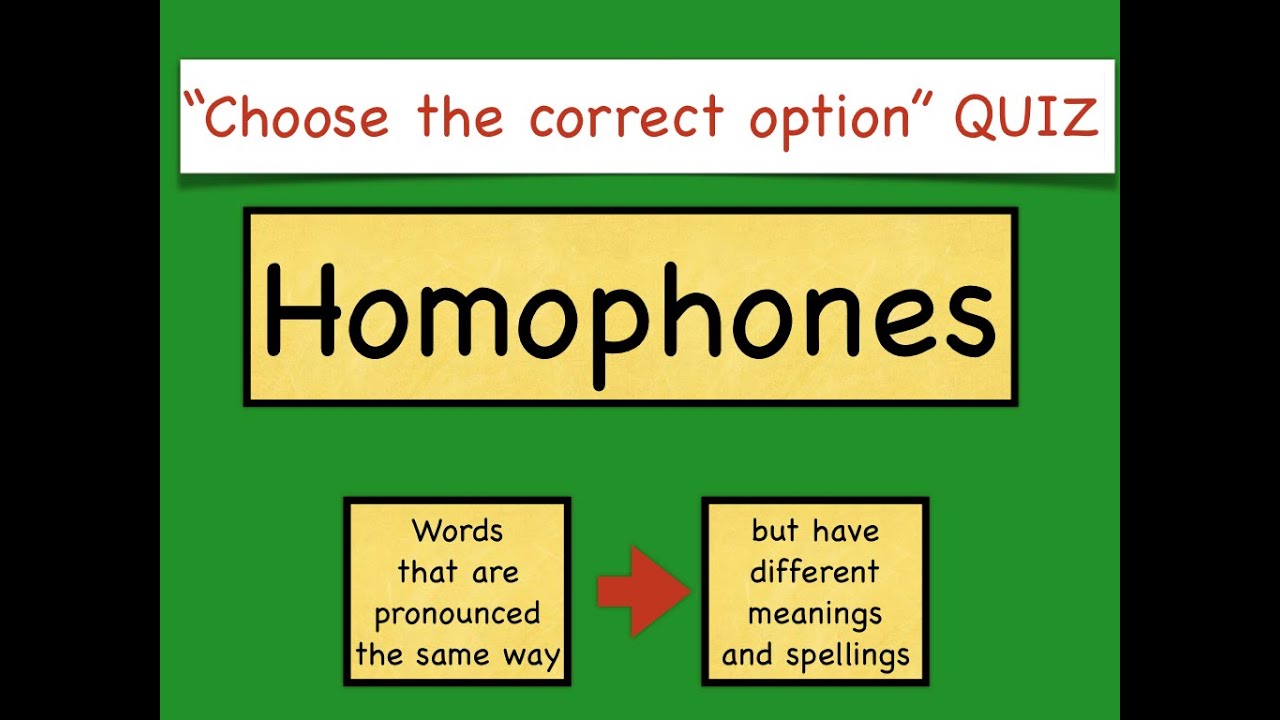 Homophone Quiz Activity| Sentences With Answer - YouTube